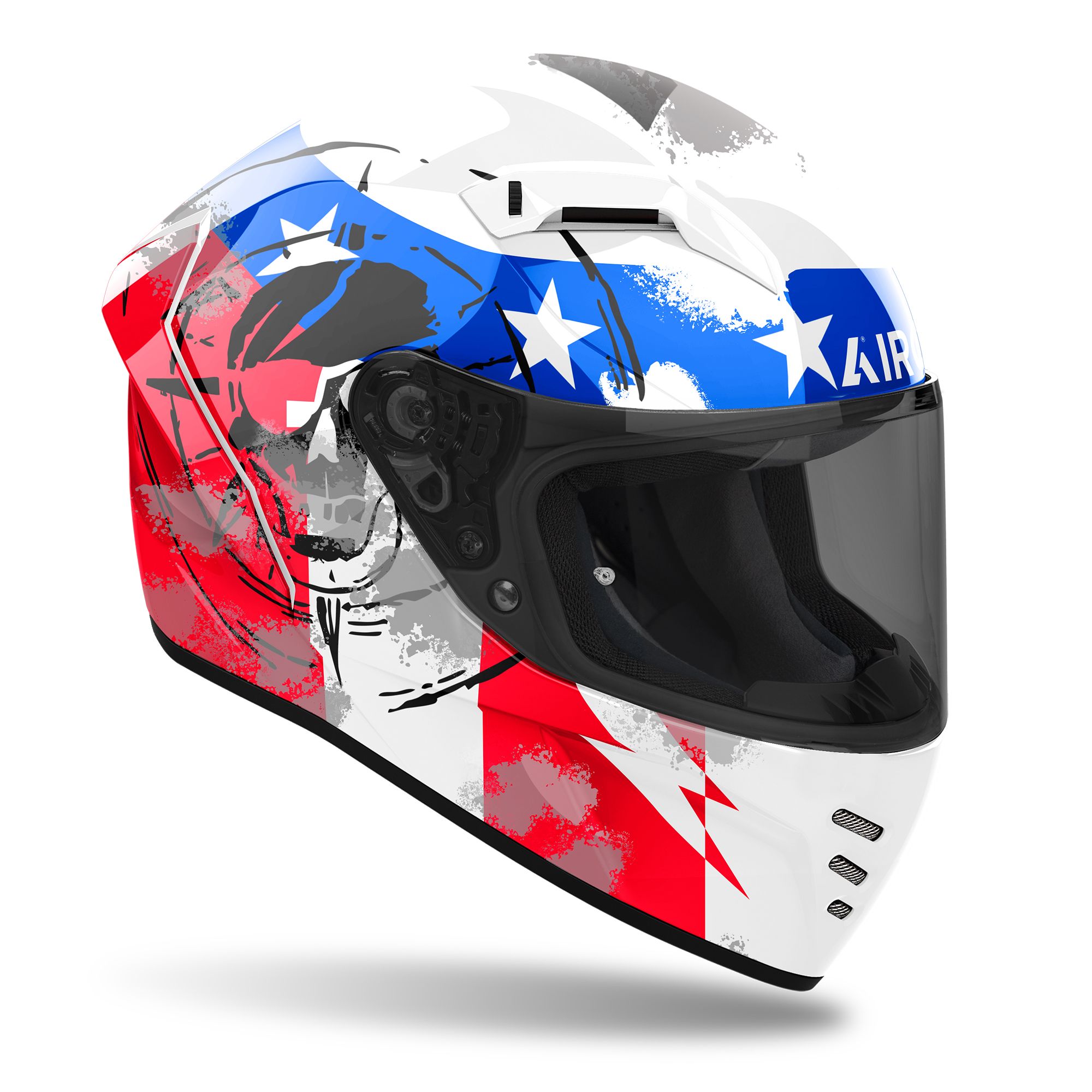 Airoh Connor Full Face Motorcycle Motorbike Helmet - Nation Gloss ECE