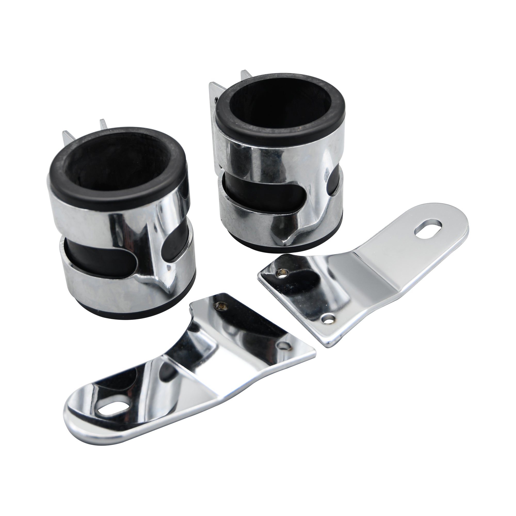 Bike It Chrome Stealth Headlight Bracket 38–40mm Universal Motorcycle
