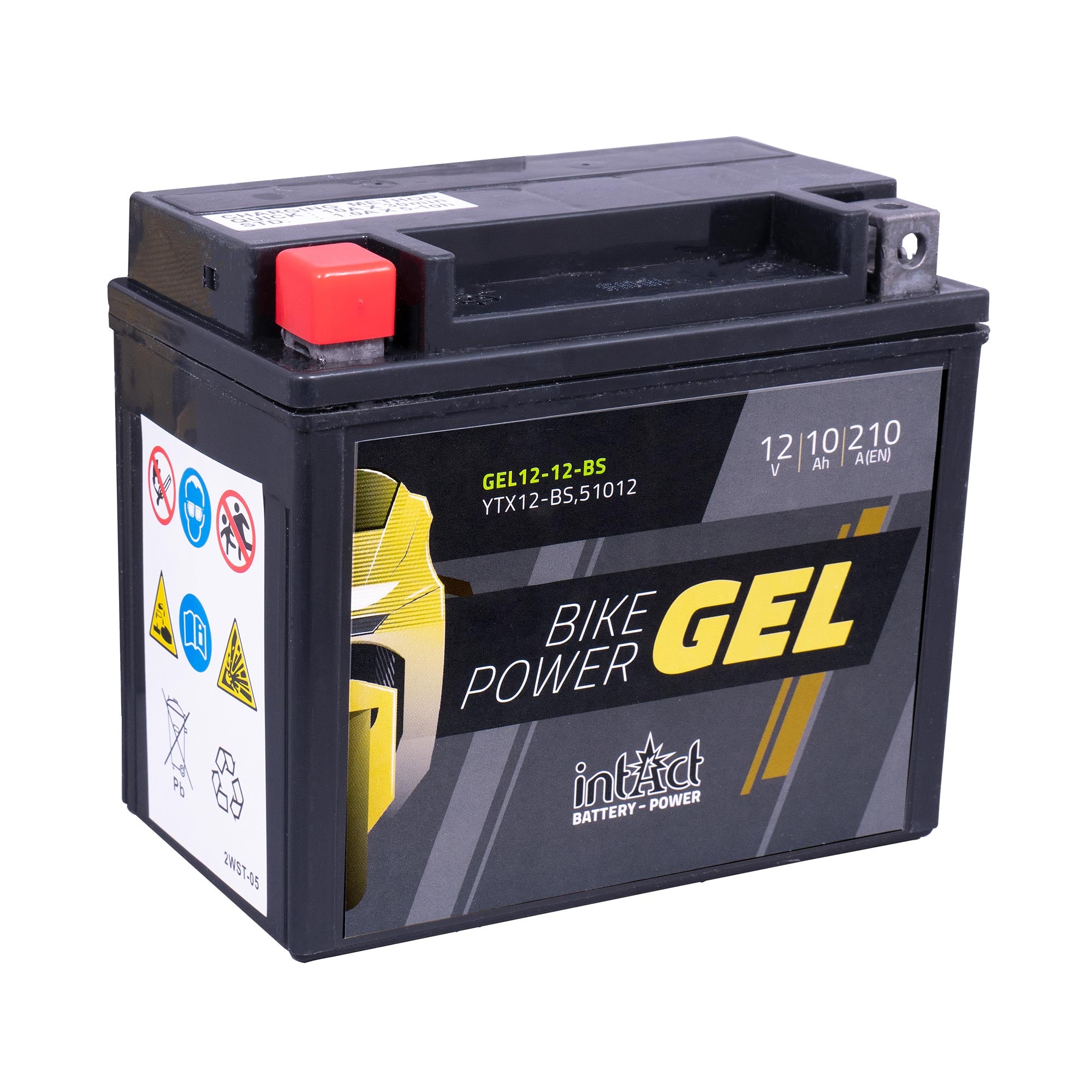 intAct YTX12-BS Gel Motorcycle Bike-Power Battery
