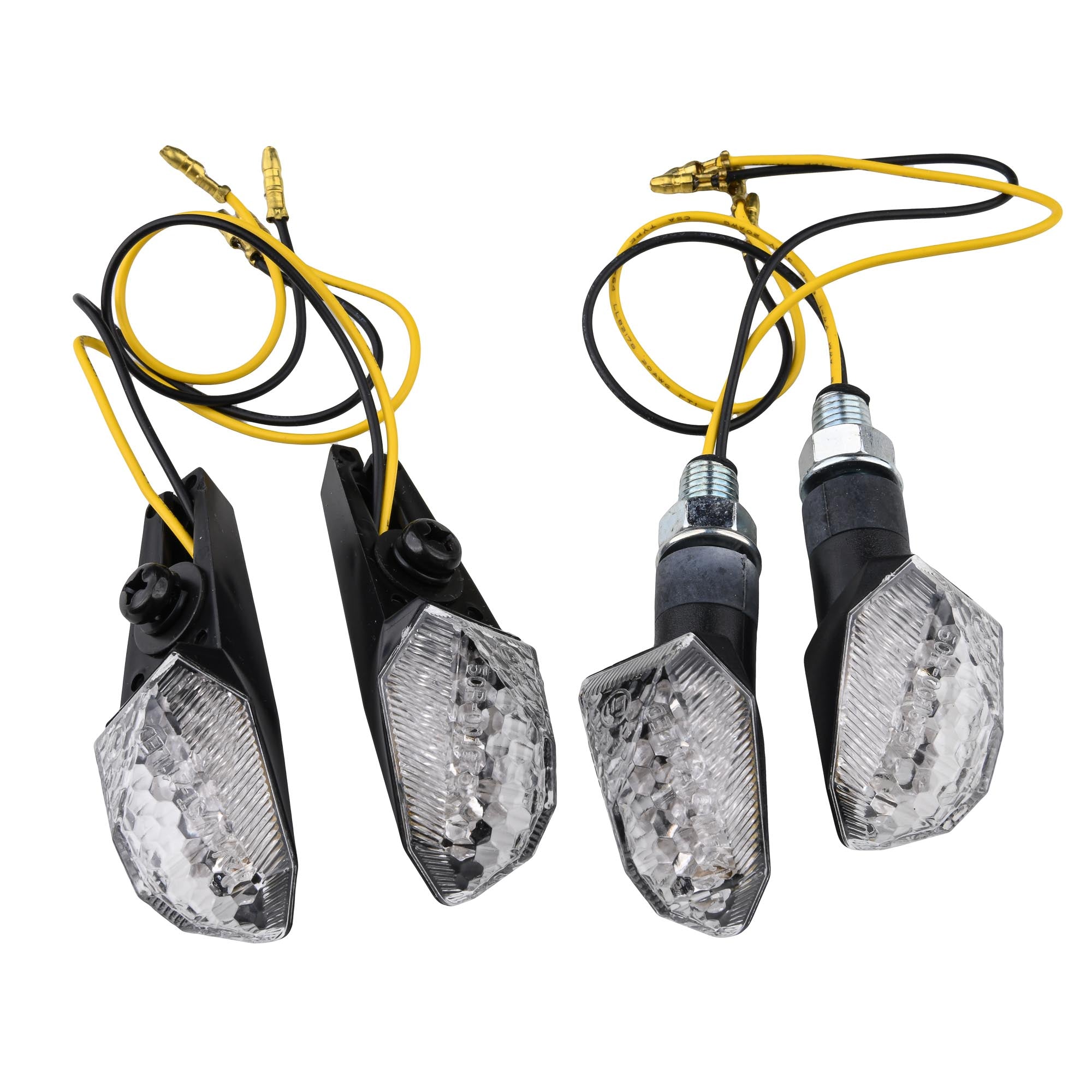 Bike It LED Apex Indicator Kit 10mm Front & Rear Plates ST211 Short Bl