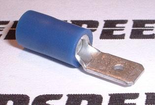 Terminal Insulated Spade M6 Male Blue