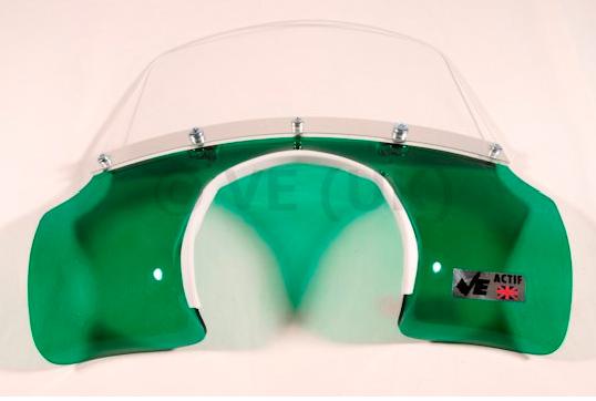 Lambretta Flyscreen MOD Style SX In Transparent Green