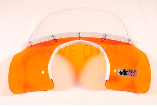 Lambretta Flyscreen MOD Style SX In Transparent Orange