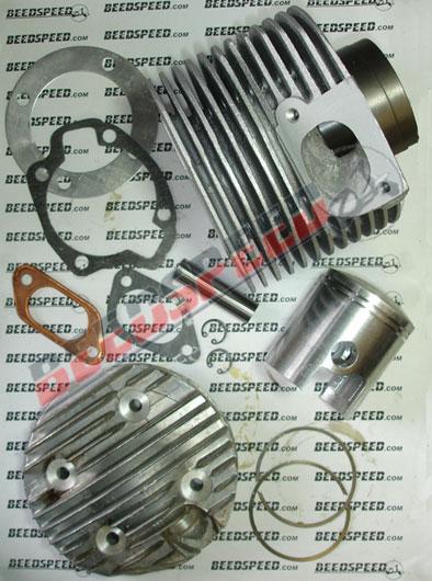 Lambretta - Barrel / Piston And Head 200cc Kit - Alloy with Polished P