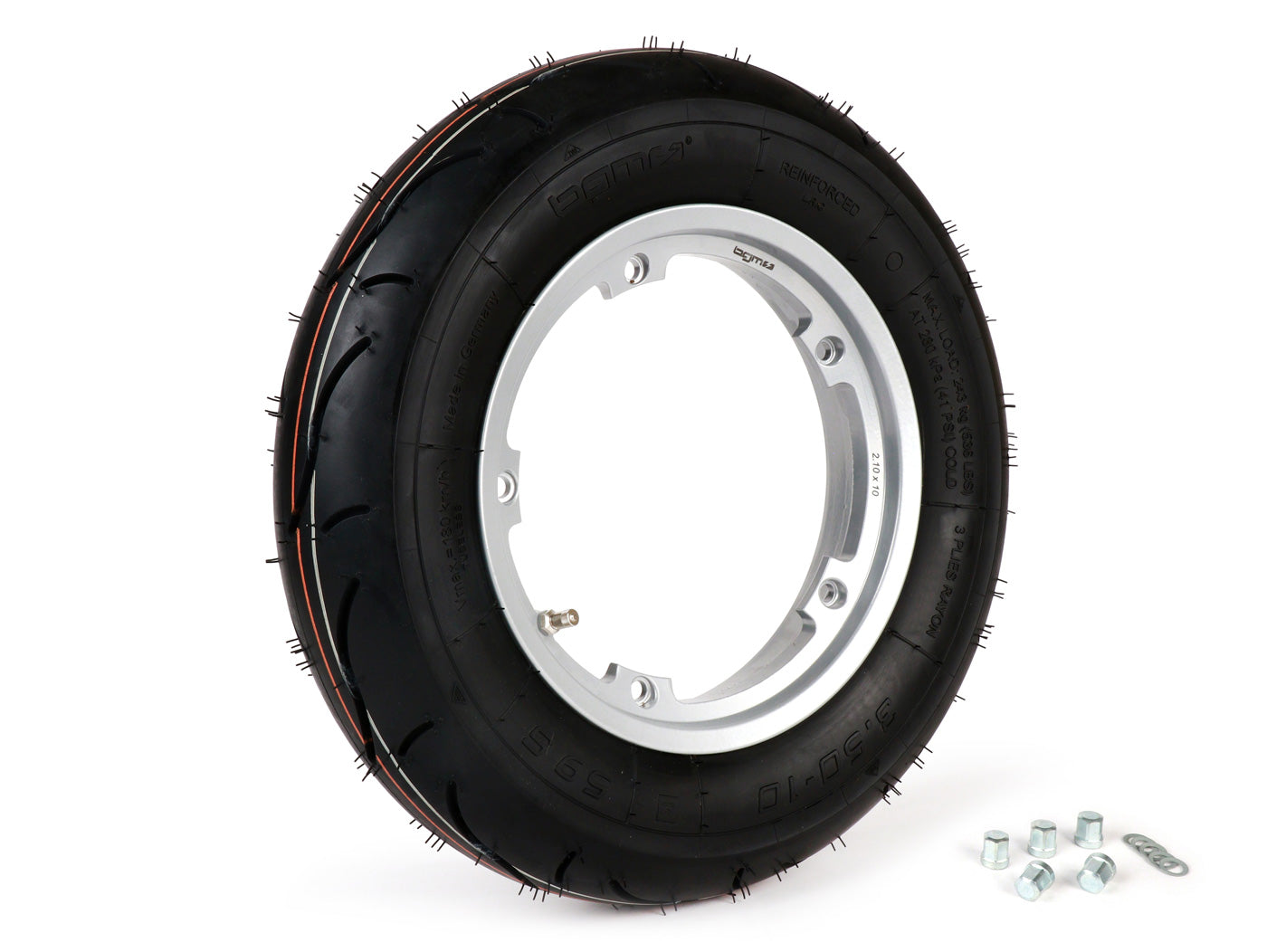 Vespa PX T5 V50 Super Sprint Rally BGM Sport Tubeless Wheel Rim and Ty