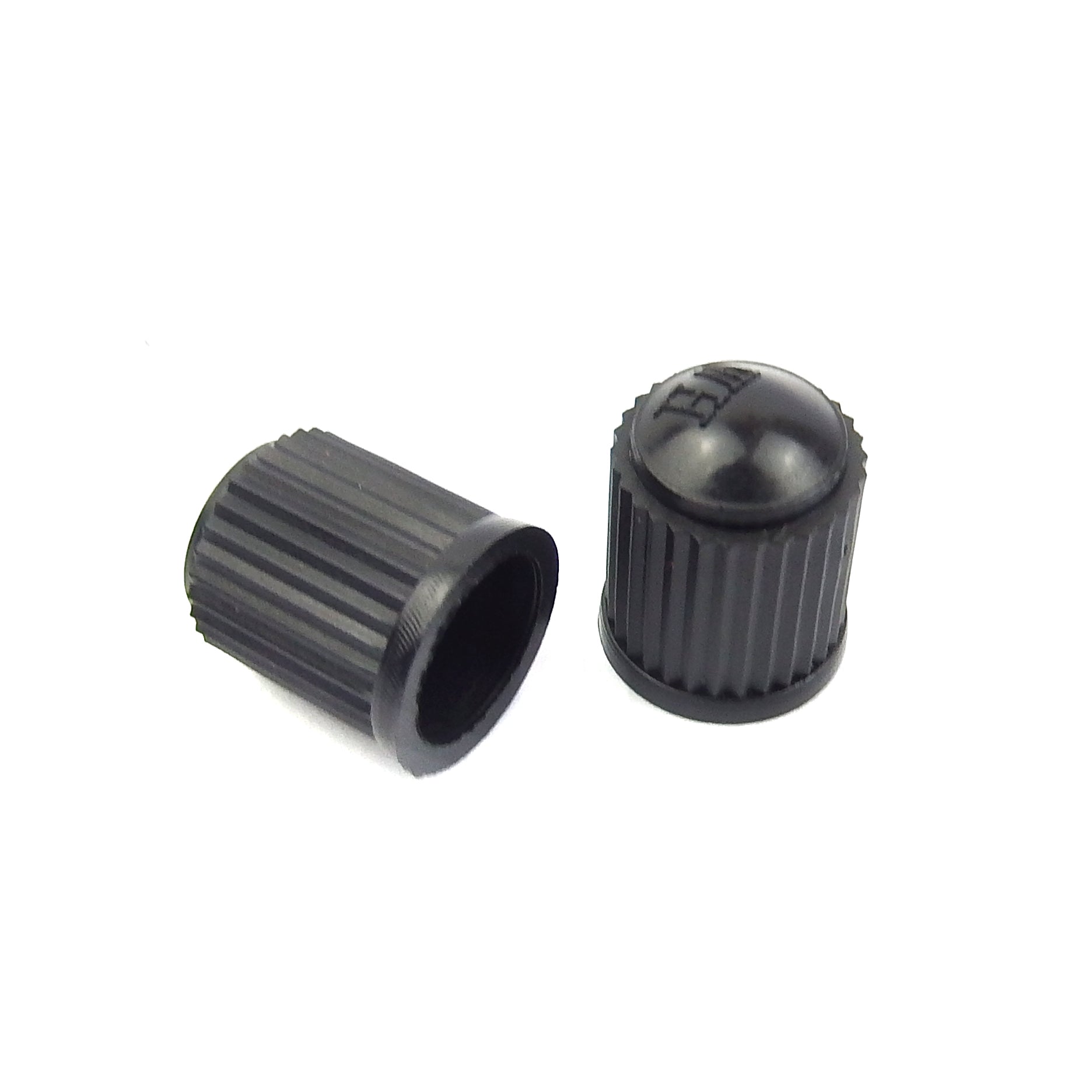 Pair of Standard Black Plastic Valve Cap