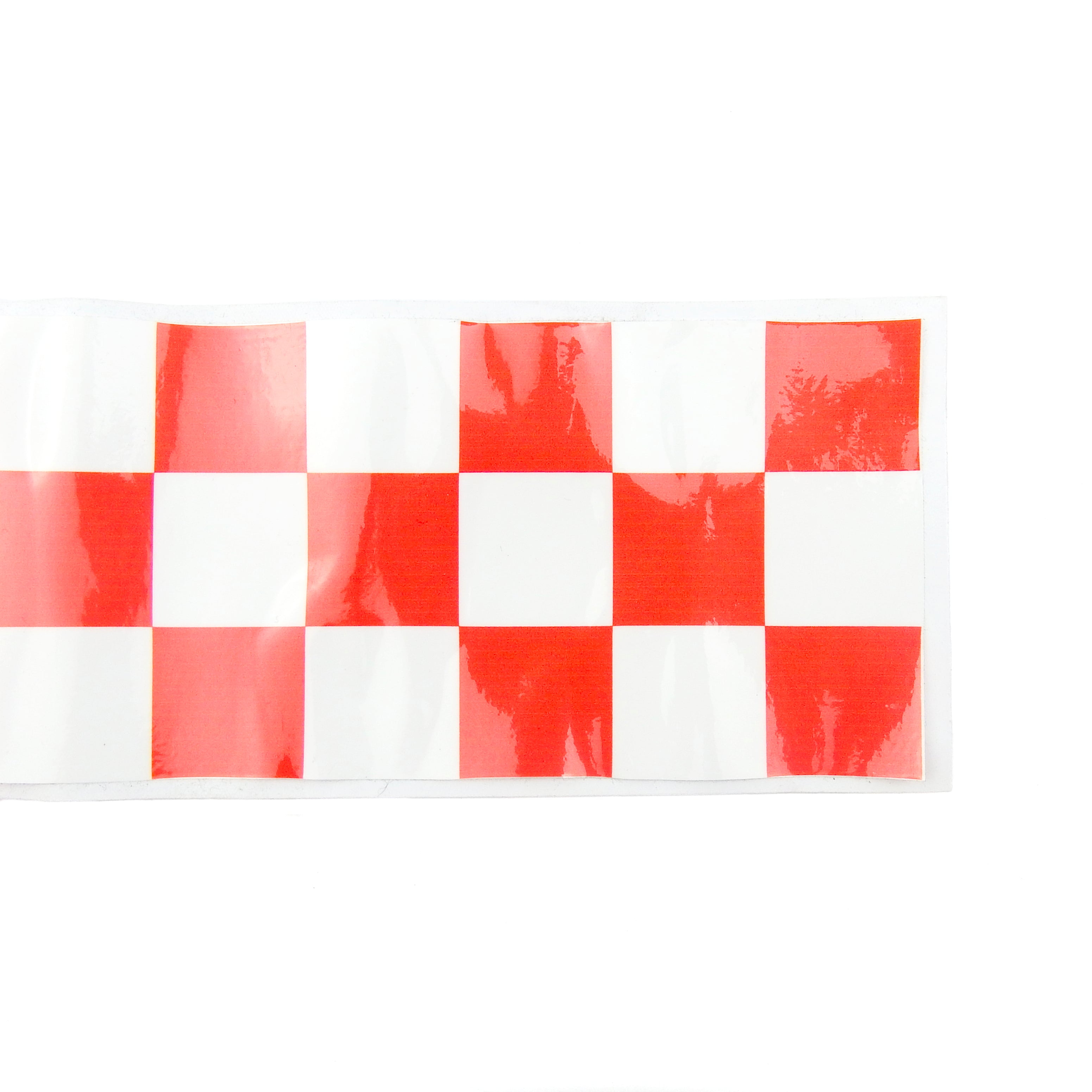 Vespa Lambretta Scooter Chequered Sticker Strip - 1 Metre - Red