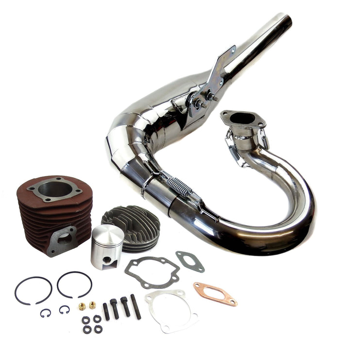 Lambretta 175cc Iron Cylinder Kit & Lambretta Series 3 DJ Style Exhaus ...