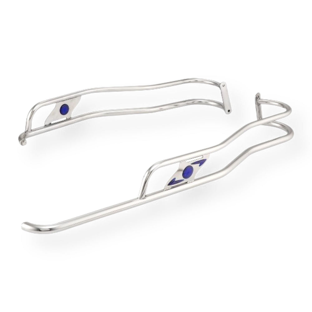 Lambretta Series 3 Li Ulma Style Side Panel Rear Crash Bars - Chrome