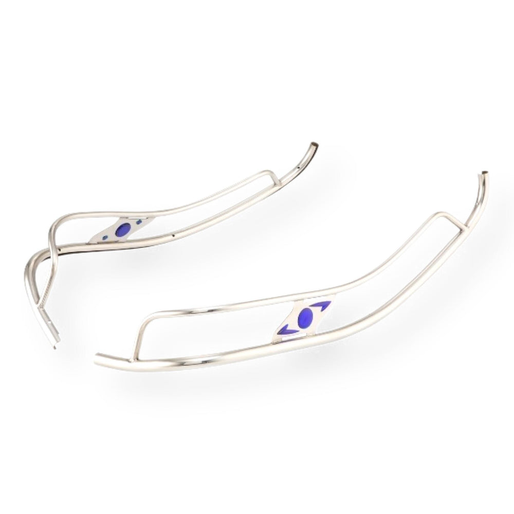 Lambretta Series 3 Li Ulma Style Side Panel Rear Crash Bars - Chrome