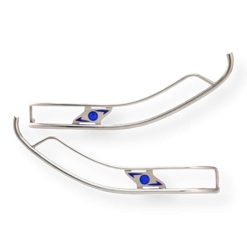 Lambretta Series 3 Li Ulma Style Side Panel Rear Crash Bars - Chrome