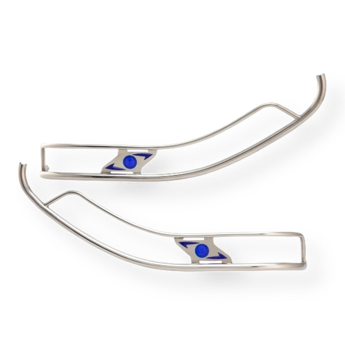 Lambretta Series 3 Li Ulma Style Side Panel Rear Crash Bars - Chrome