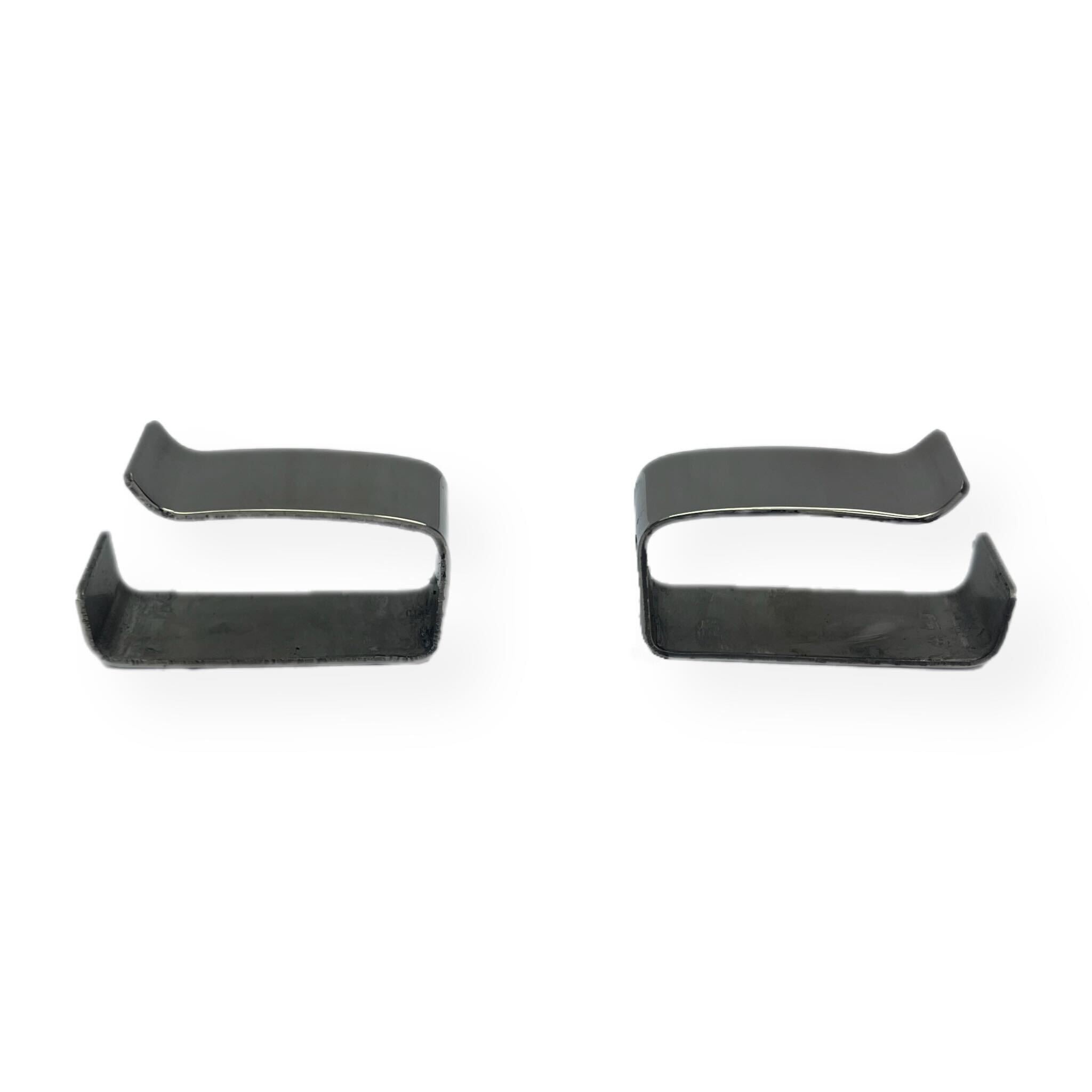 Lambretta Series 3 Side Panel Rubber Buffer Clips Pair - Stainless Ste