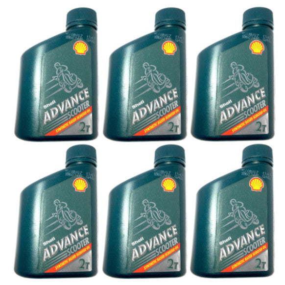 Shell Advanced Scooter 2 Stroke Oil 6 x 500ml