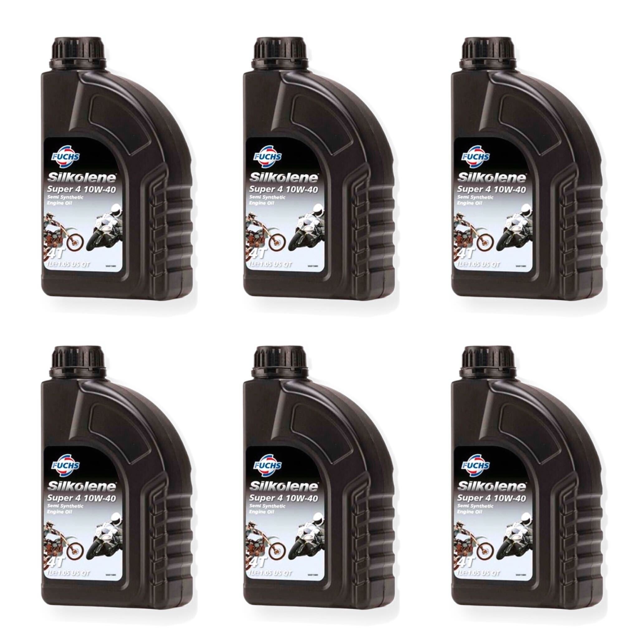 Silkolene Super 4 Stroke Engine Oil 10W40 Semi Synthetic 1L - 6 Pack