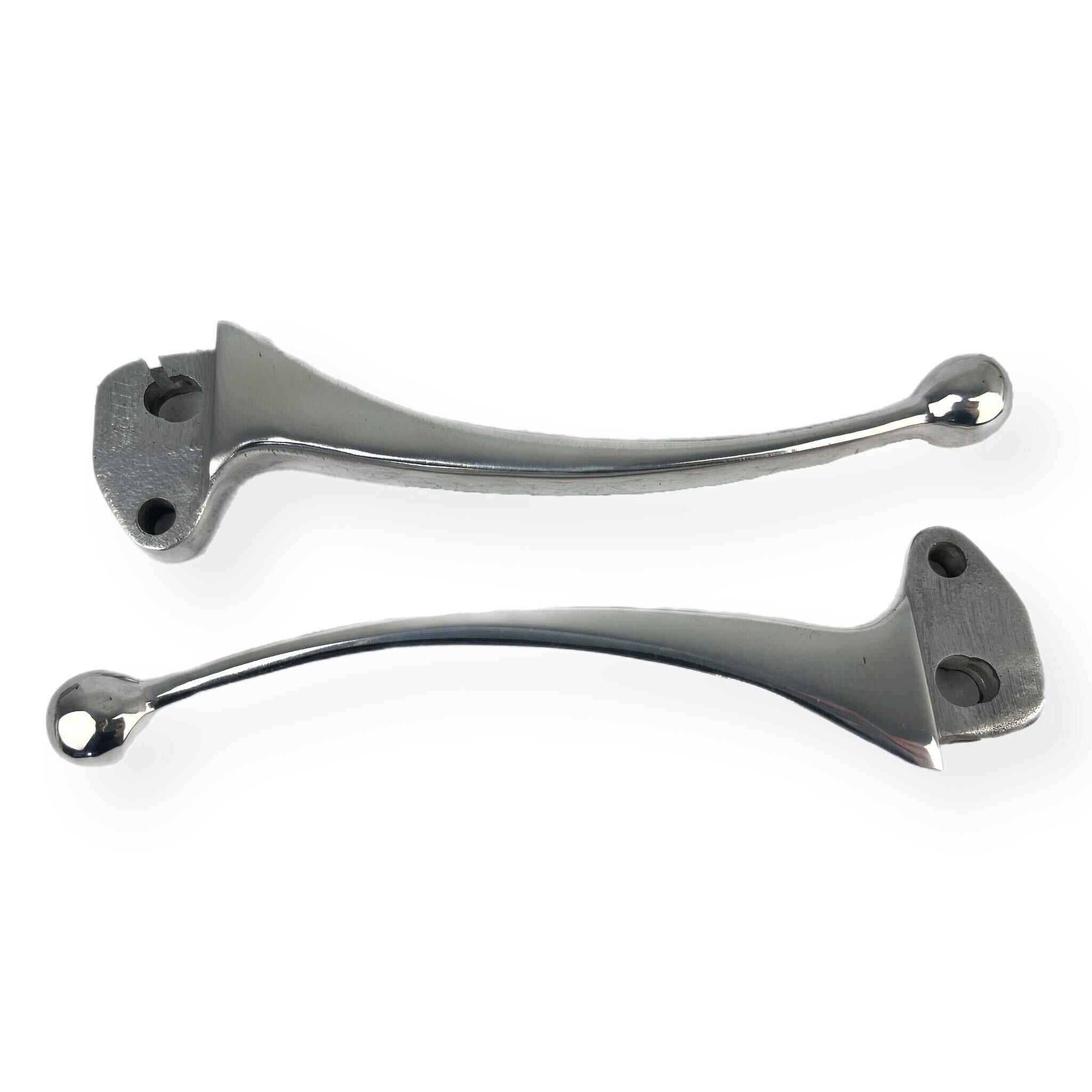 Vespa PX EFL PE T5 Large Ball End Handle Bar Levers Pair - Polished Al