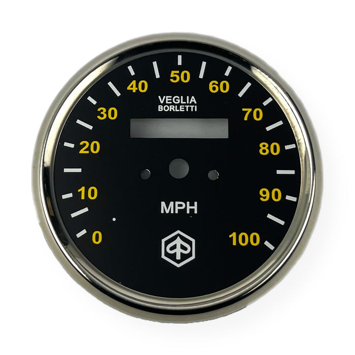 Vespa PX LMLA 100MPH Speedometer Lens And Insert Kit - Black– Beedspeed