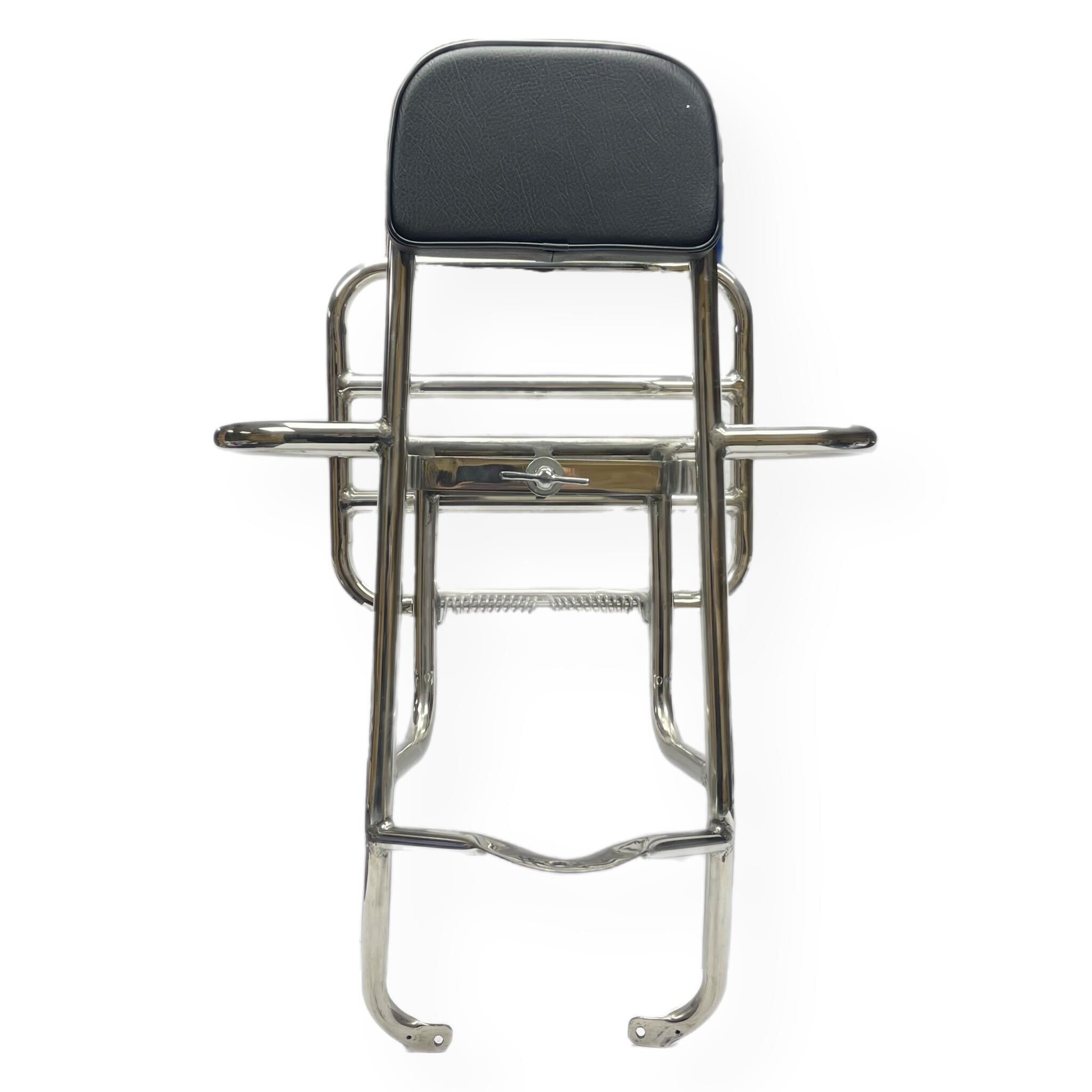 Vespa PX PE T5 Classic 3 in 1 Rear Carrier - Polished Stainless Steel