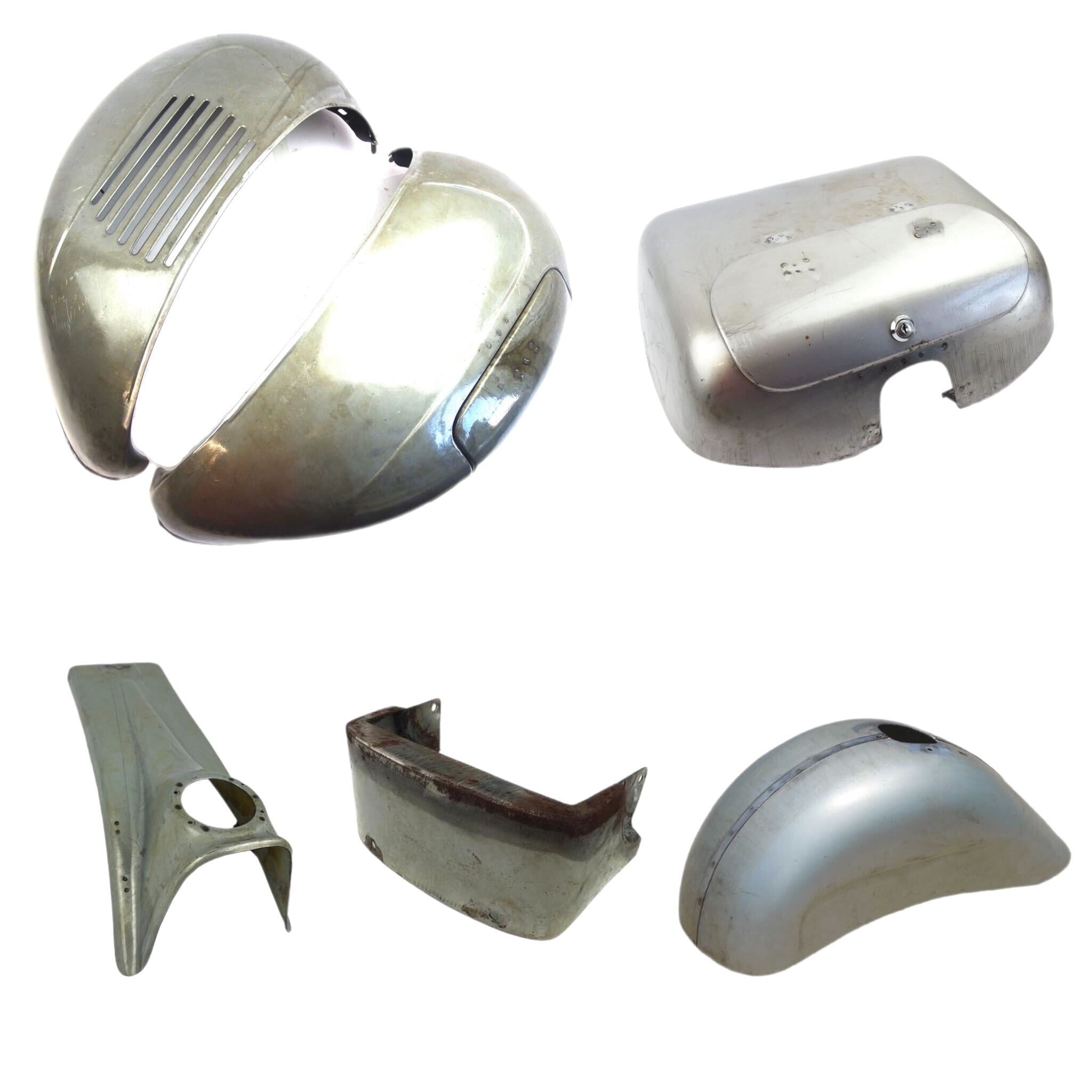 Vespa PX PE T5 VBB GS Style Complete Body Kit - Bare Metal