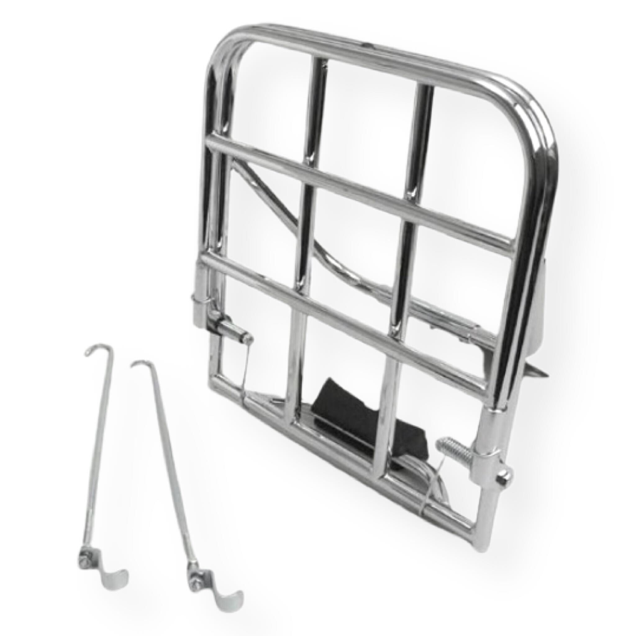 Vespa 150 Sprint Rally 180 200 GTR Rear Fold Down Rack Carrier - Chrom