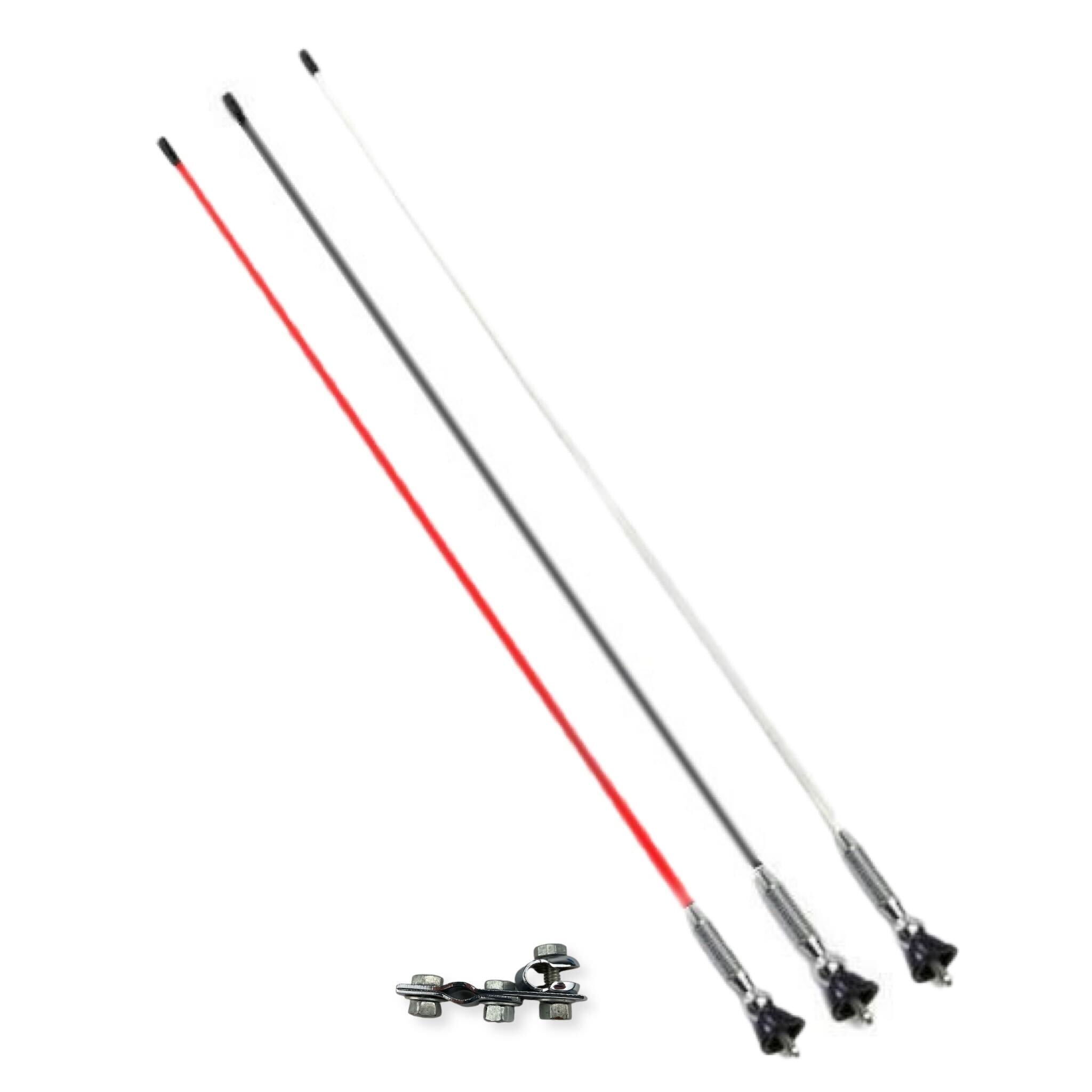 Vespa Lambretta Scooter MOD Whippy Aerial 2 Metre Fibreglass & Fixing